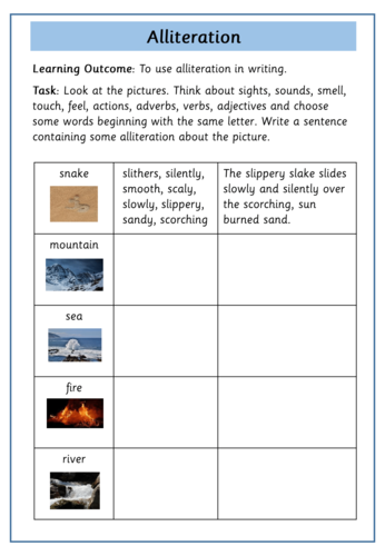 Personification, Alliteration, Similes and Metaphors 47 Worksheets ...