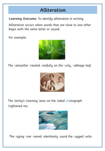 Personification, Alliteration, Similes and Metaphors | Teaching Resources