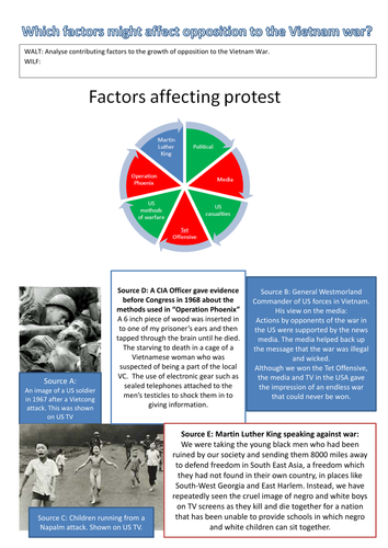 Which factors influenced the US opposition to the Vietnam war? GCSE ...