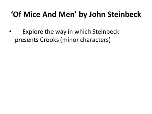 Of Mice and Men | Teaching Resources