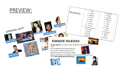 La Musica Espanola - Spanish Music Culture and Song Gapfill | Teaching ...