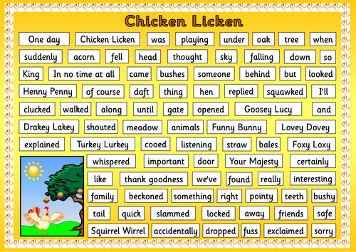 Chicken Licken Story Pack by jessplex - Teaching Resources - TES