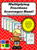 Multiplying Fractions Scavenger Hunt | Teaching Resources