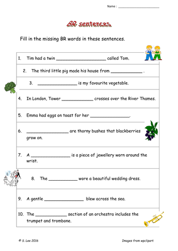BR Blends worksheets | Teaching Resources