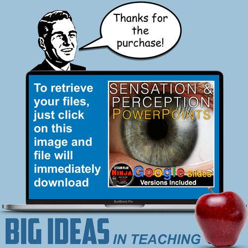 Sensation & Perception PowerPoint / Google Slides, Student Guided Notes ...