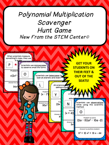 Polynomial Multiplication: Scavenger Hunt | Teaching Resources