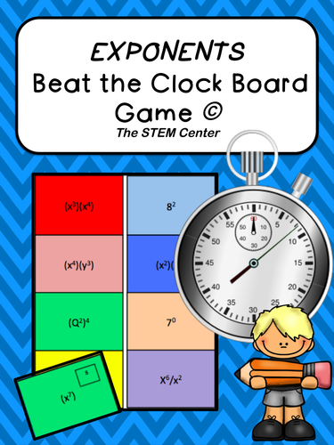 Exponents: Beat the Clock Game | Teaching Resources