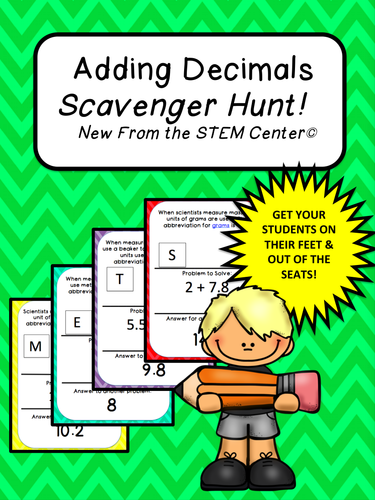 Adding Decimals: Scavenger Hunt | Teaching Resources