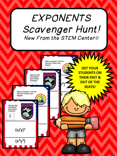 Exponents Scavenger Hunt! | Teaching Resources