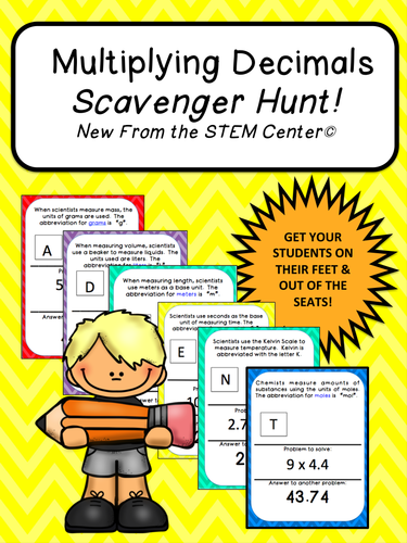 Decimal Multiplication: Scavenger Hunt | Teaching Resources
