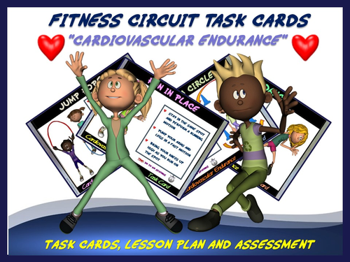 Fitness Circuit Task Cards- “Cardiovascular Endurance” | Teaching Resources