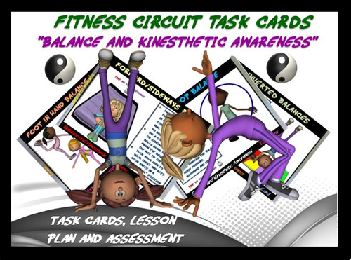 Fitness Circuit Task Cards- “Balance and Kinesthetic Awareness ...