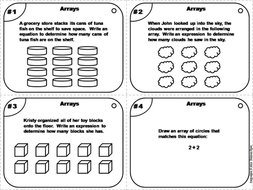Arrays Task Cards | Teaching Resources
