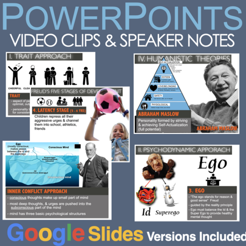 Psychology: Personality: PowerPoints / Google Slides + Student Guided ...