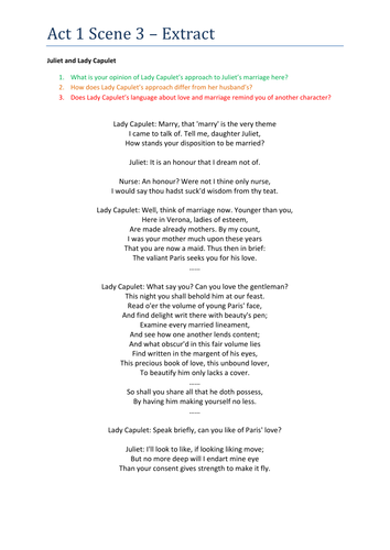 Romeo and Juliet - Act 1 Resources | Teaching Resources