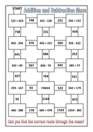 Addition and Subtraction Maze Activity Collection | Teaching Resources