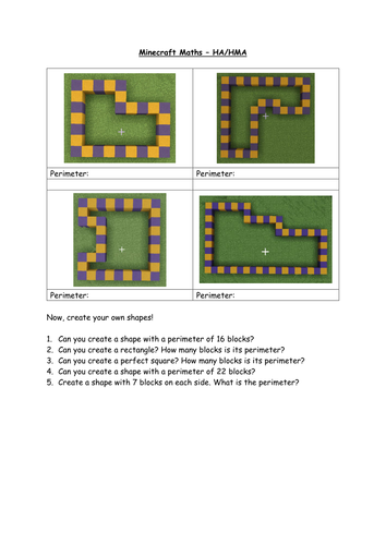 Minecraft Perimeter | Teaching Resources