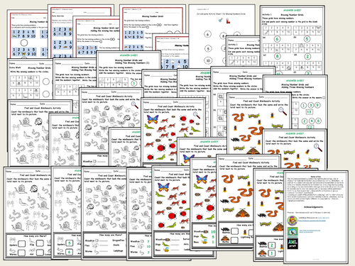 Addition and Missing Numbers 1 to 10 Worksheet Activity Presentation ...