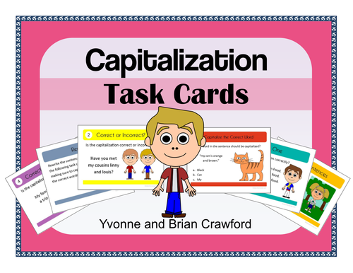 Capitalization Task Cards | Teaching Resources