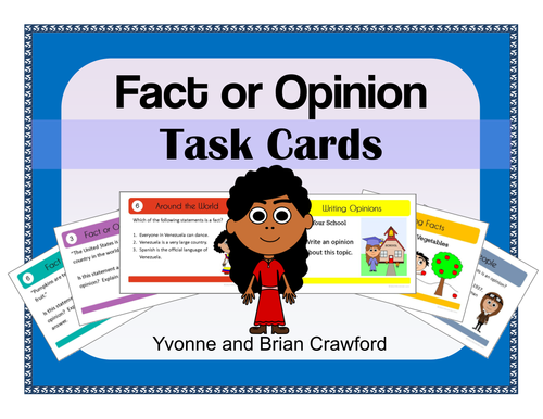 Fact or Opinion Task Cards | Teaching Resources