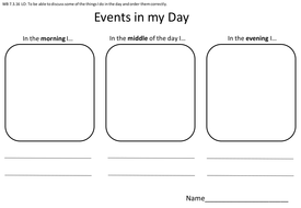 Sequencing Daily Events Picture / writing activity. | Teaching Resources