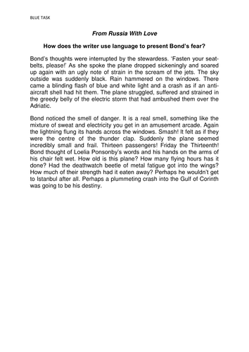 Paper 1 Explorations in creative reading. Q3. James Bond! | Teaching ...