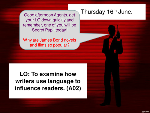 Paper 1 Explorations in creative reading. Q3. James Bond! | Teaching ...