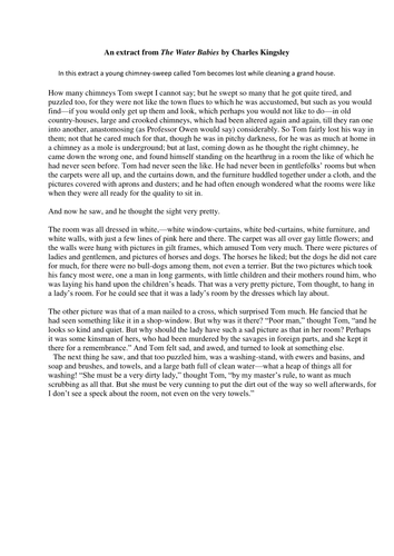 Paper 1 Explorations in creative reading. The Water Babies extract. Q1 ...