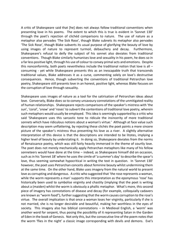 English Literature: Band 5 Unseen Poetry Comparison Exemplar Essay ...