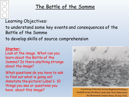 The Battle of the Somme | Teaching Resources