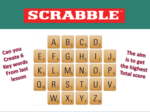 Scrabble - Literacy starter | Teaching Resources