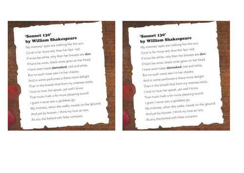 KS3 9-1 'Love and Relationships' poetry | Teaching Resources