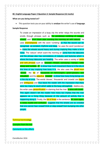 NEW AQA English Language Paper 2: Question 3 Revision | Teaching Resources NEW AQA English Language Paper 2: Question 3 Revision | Teaching Resources