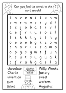 Charlie and the Chocolate Factory worksheets, display materials ...