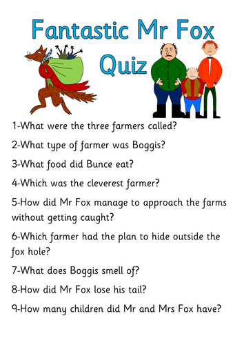 Fantastic Mr Fox teaching pack- worksheets, activities, display ...