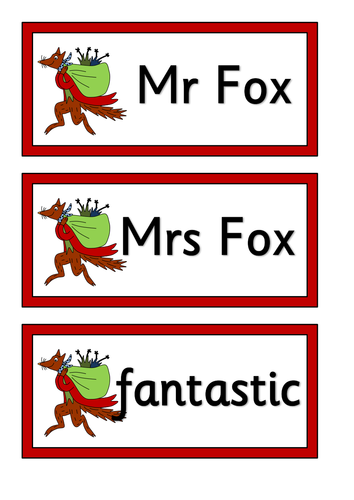 Fantastic Mr Fox teaching pack- worksheets, activities, display ...