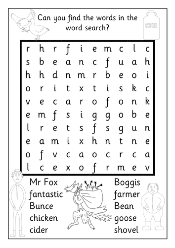 Fantastic Mr Fox teaching pack- worksheets, activities, display ...