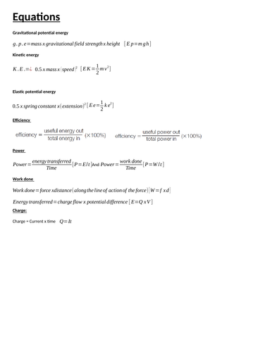 GCSE 1-9 Physics Energy : Work done lesson | Teaching Resources