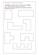 Maths KS2 Perimeter of rectangles etc. Full lesson for Yr 4 or revision ...