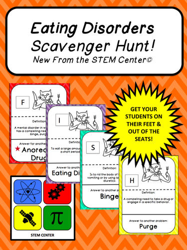 Nutrition: Eating Disorders SCAVENGER HUNT! | Teaching Resources