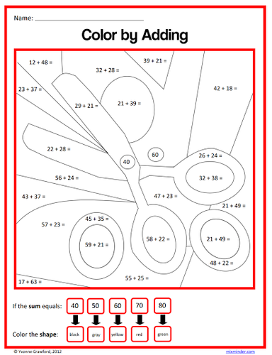 Back to School Color by Number (third grade) Color by Multiplication ...