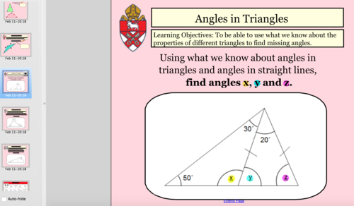 Angles in Special Triangles and Quadrilaterals | Teaching Resources