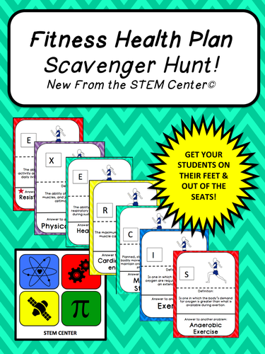 Physical Health: Fitness Health Plan SCAVENGER HUNT! | Teaching Resources