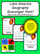 Latin America: Geography Scavenger Hunt | Teaching Resources