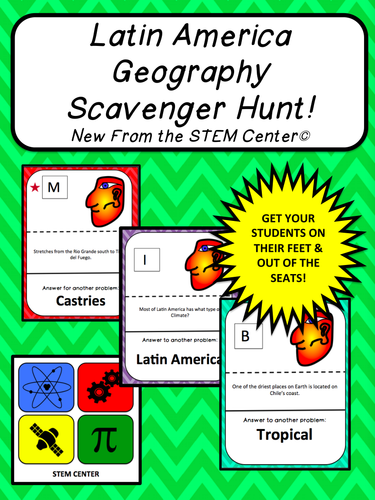 Latin America: Geography Scavenger Hunt | Teaching Resources