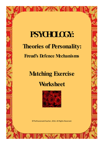 Freud's Defence Mechanisms | Teaching Resources