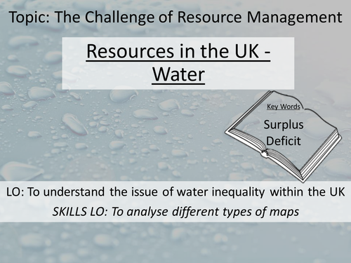 GCSE Geography Resource Management | Teaching Resources