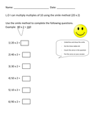multiplication smile method | Teaching Resources