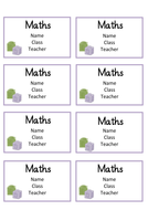 Maths Book Labels | Teaching Resources