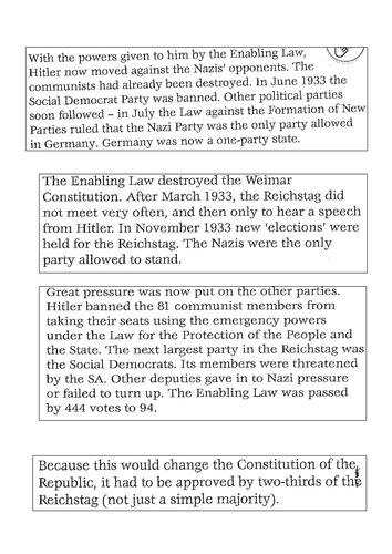 Nazi Germany Enabling Act / Law | Teaching Resources